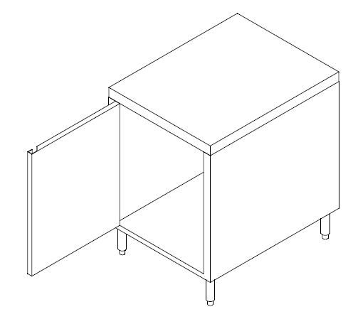 CUSTOM S/Steel Work Counter With Swing Door - Kitchen Arena Vietnam