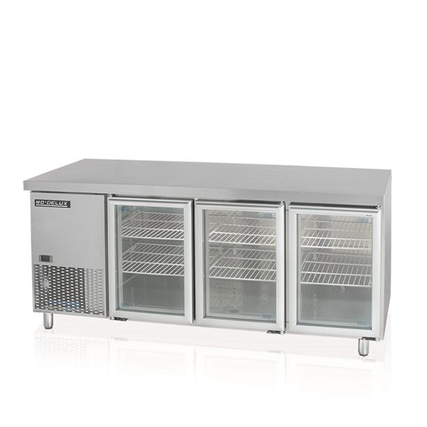 MODELUX GLASS 3 DOOR COUNTER CHILLER MGRT-3D6-1800 - Kitchen Arena Vietnam